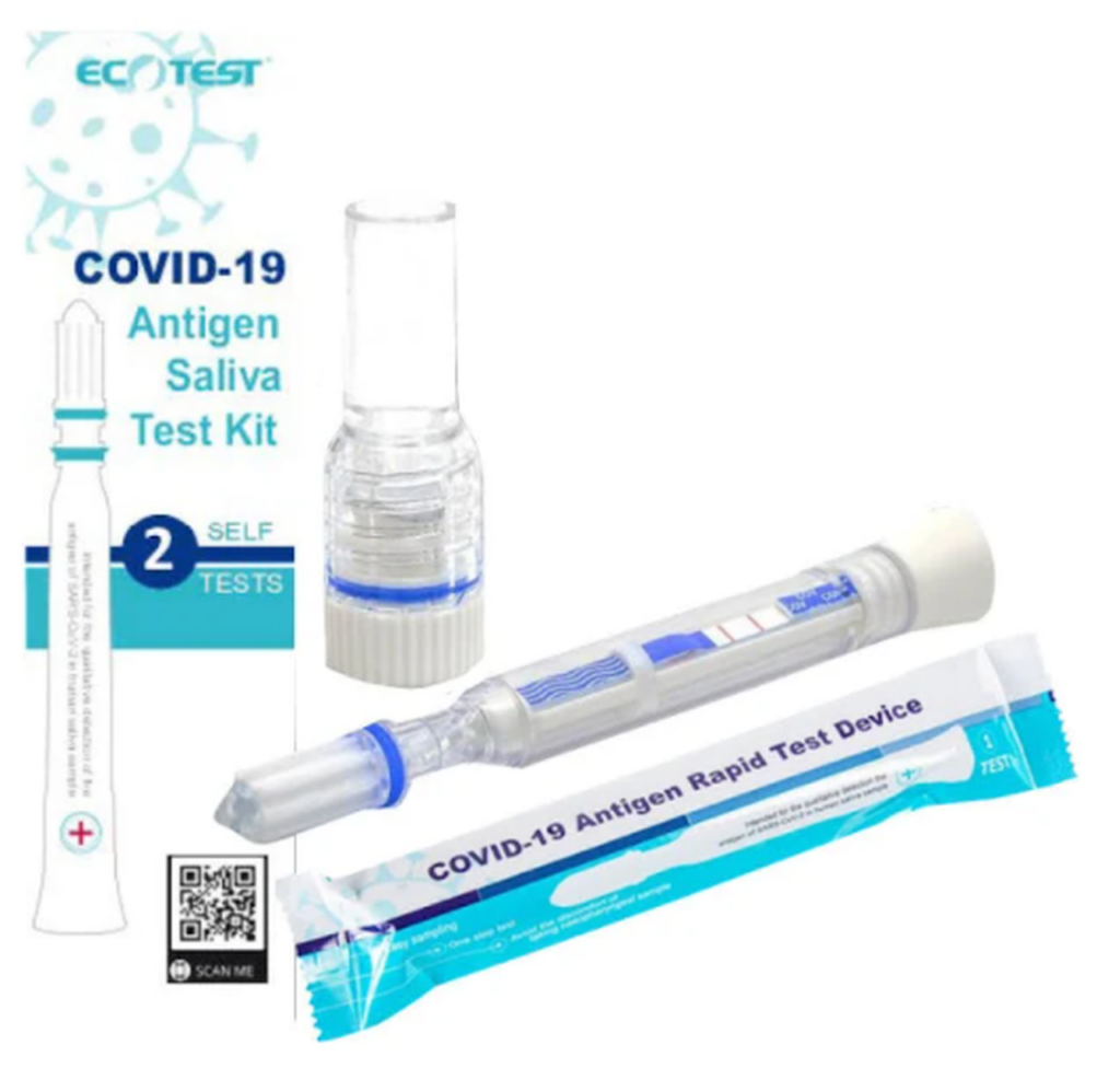Ecotest COVID-19 Rapid Antigen Saliva Test Pen (Pack of 2 ...